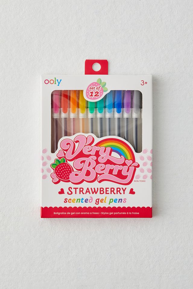 OOLY Very Berry Strawberry Scented Gel Pen - Set Of 12 | Urban Outfitters