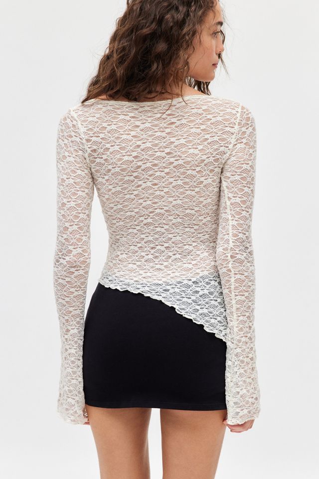 Motel Adas Long Sleeve Lace Top | Urban Outfitters