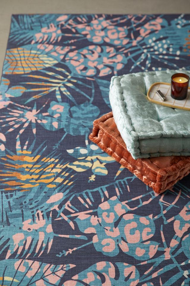 Marianne Floral Washable Rug | Urban Outfitters