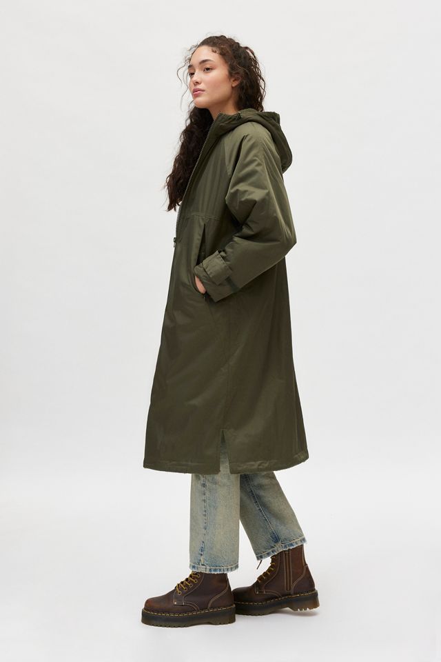 BDG Alex Fleece Lined Longline Utility Coat | Urban Outfitters