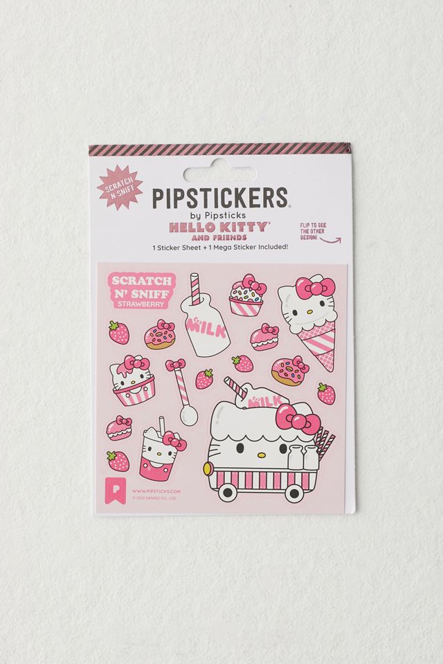 Pip Sticks Hello Kitty Milk Cart Scratch 'N Sniff Scented Sticker Set ...