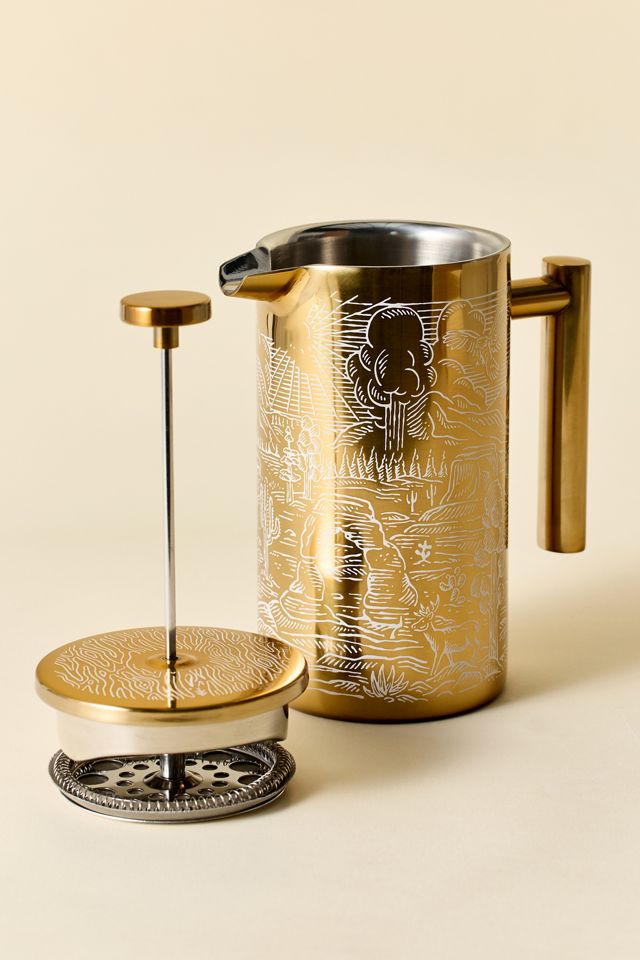 Parks Project National Parks Brass French Press | Urban Outfitters Canada