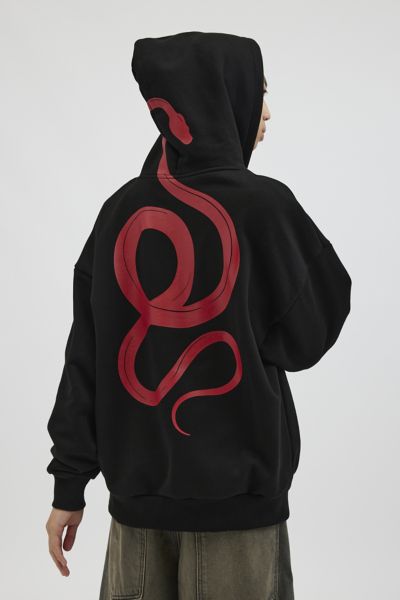 Tee Library Snake Oversized Full Zip Hoodie Sweatshirt | Urban ...