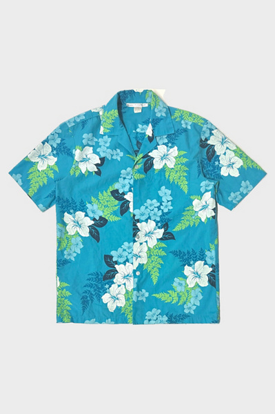 Vintage 1980’s Blue Tropical Print Shirt | Urban Outfitters