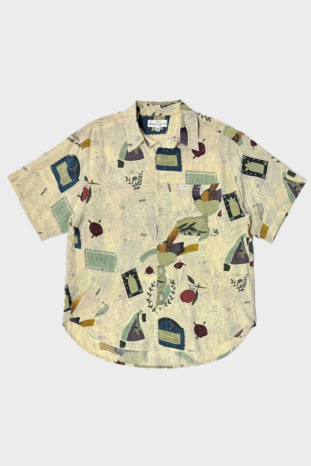 Vintage 1990’s Guess France Print Rayon Shirt | Urban Outfitters
