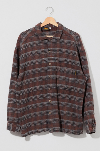 Vintage 1990s Distressed Surfer Striped Cotton Button Up Shirt | Urban ...