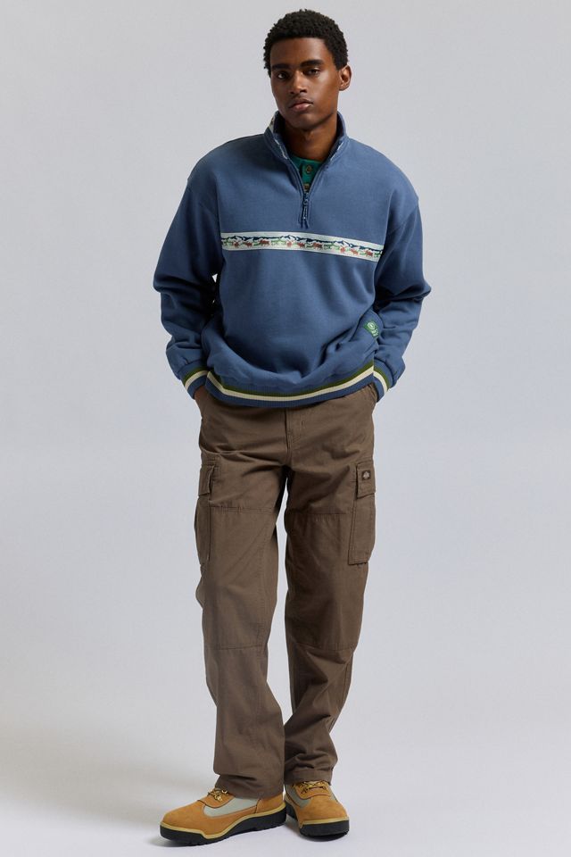 Parks Project Acadia Moose Quarter Zip Fleece Sweatshirt | Urban Outfitters