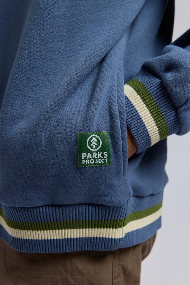 Parks Project Acadia Moose Quarter Zip Fleece Sweatshirt | Urban Outfitters