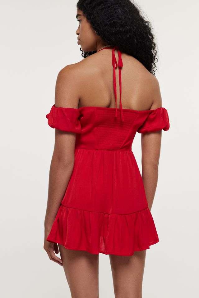 Kimchi Blue Courtney Cold Shoulder Mini Dress Urban Outfitters