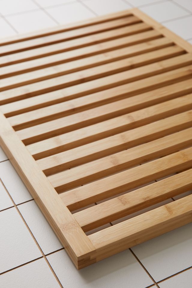 Slatted Bamboo Bath Mat Urban Outfitters
