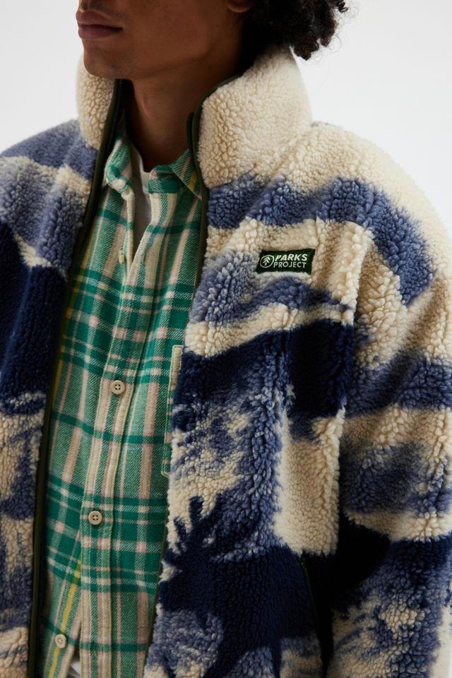 Parks Project Acadia Moose Pattern Fleece Jacket | Urban Outfitters Canada