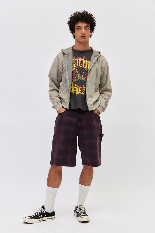 THRILLS Big Slacker Check Denim Short | Urban Outfitters