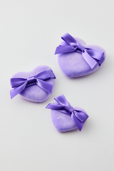 UO Heart Powder Puff Makeup Applicator Trio Set | Urban Outfitters