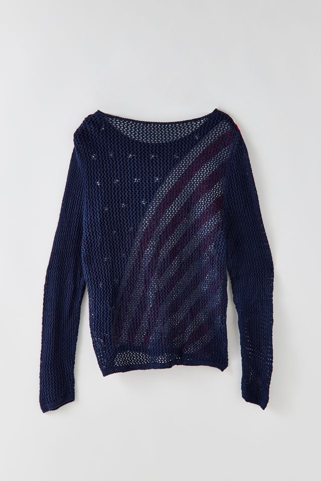 Vintage Flag Net Sweater | Urban Outfitters