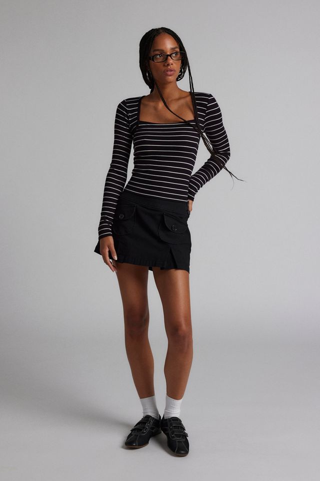 Silence + Noise Brody Long Sleeve Shrug Top | Urban Outfitters