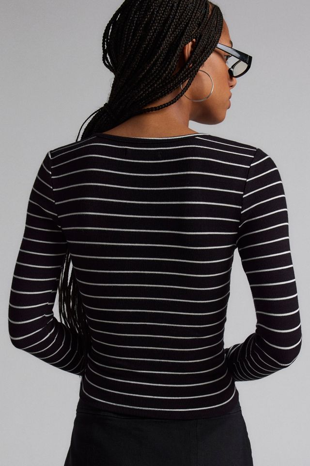 Silence + Noise Brody Long Sleeve Shrug Top | Urban Outfitters
