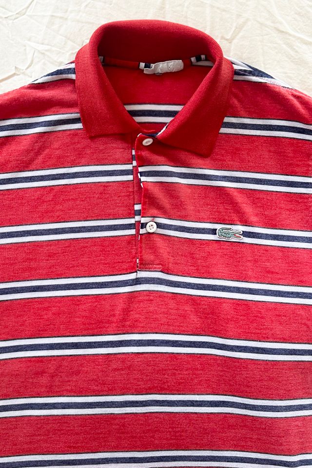 Vintage Lacoste Red Stripe Polo | Urban Outfitters