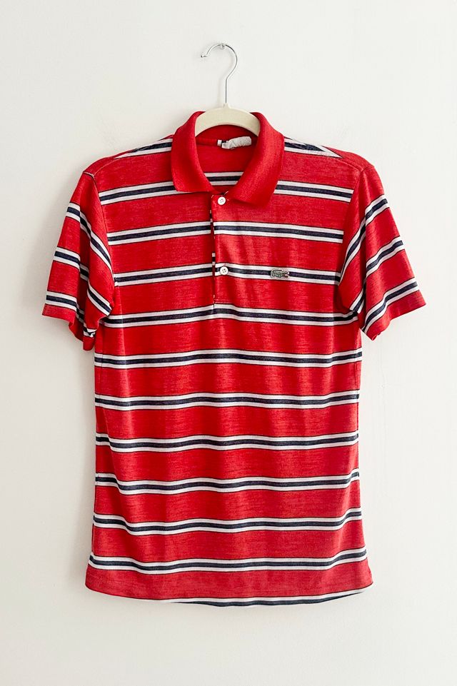 Vintage Lacoste Red Stripe Polo | Urban Outfitters