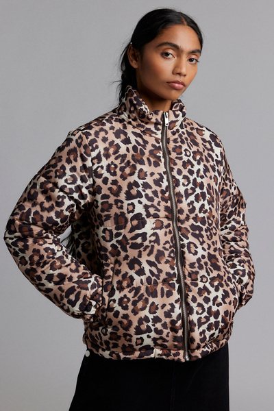 Manteau Matelassé Imprimé Léopard Wednesday Girl | Urban Outfitters Canada