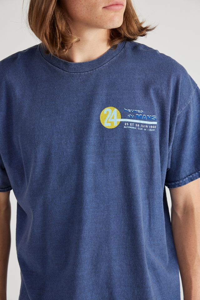 Les 24 Heures Du Mans Auto Club Cropped Garment Dye Tee | Urban Outfitters