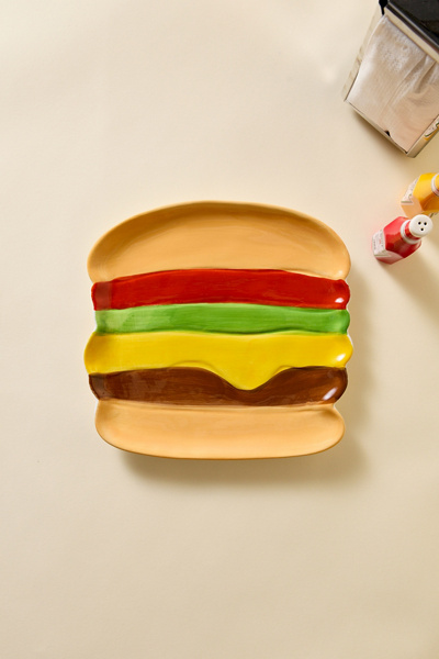 DOIY Fast Food Burger Dinner Plate | Urban Outfitters