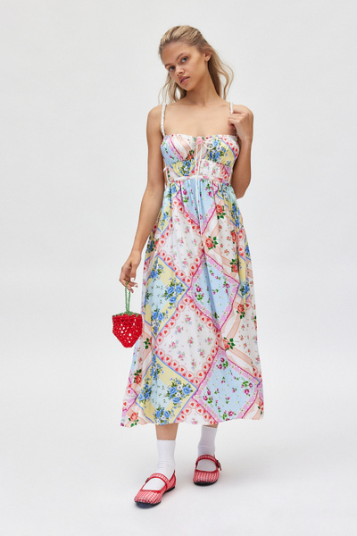 For Love & Lemons Cassandra Tie-Back Apron Midi Dress | Urban ...