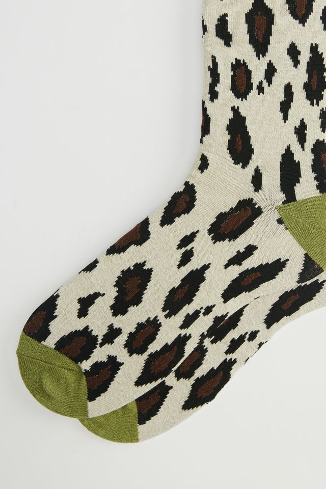 Marled Leopard Crew Sock | Urban Outfitters