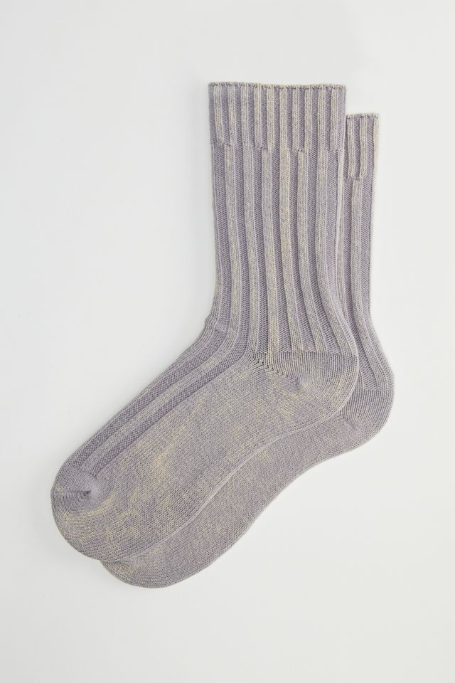 Thick Ribbed Overdyed Sock | Urban Outfitters