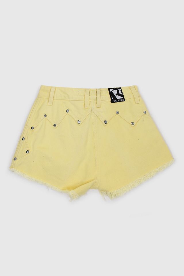 Vintage Y2K Yellow Distressed Shorts | Urban Outfitters