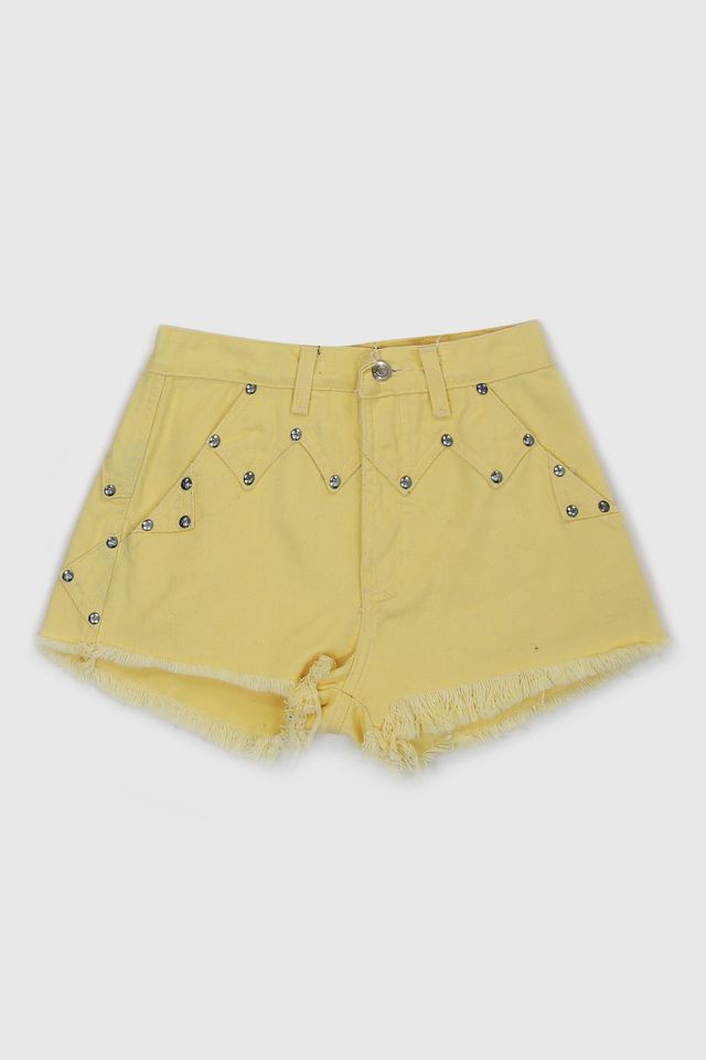 Vintage Y2K Yellow Distressed Shorts | Urban Outfitters