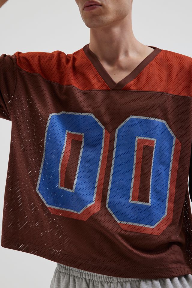 Mesh Football Jersey V-Neck Tee | Urban Outfitters