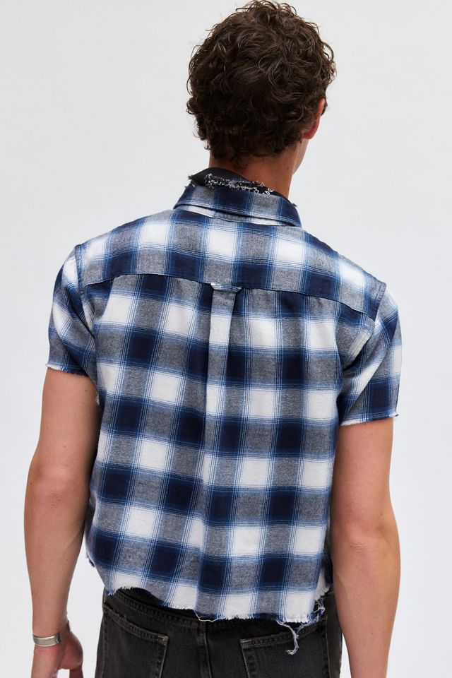 Urban Renewal Remade Cropped Boxy Flannel Shirt | Urban Outfitters