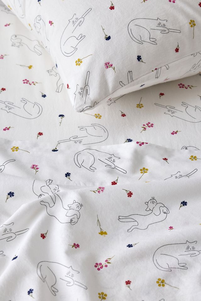 Sleepy Cats Core Sheet Set | Urban Outfitters