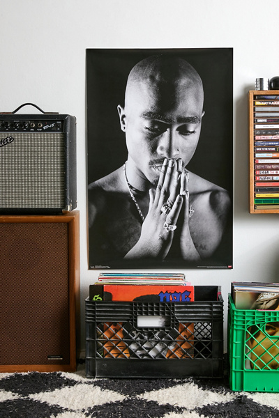 Tupac Praying Poster | Urban Outfitters
