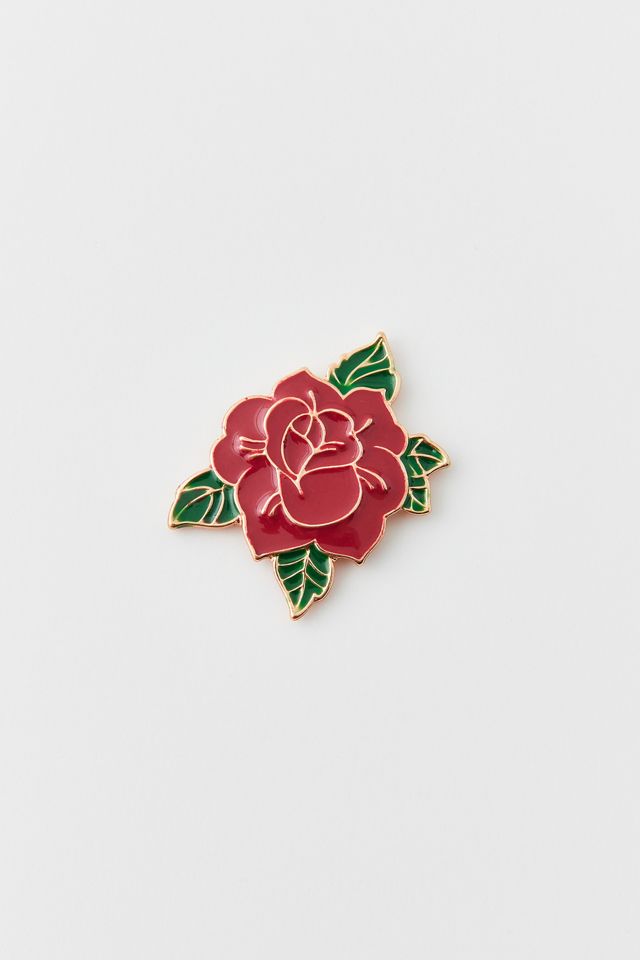 Rose Enameled Pin | Urban Outfitters