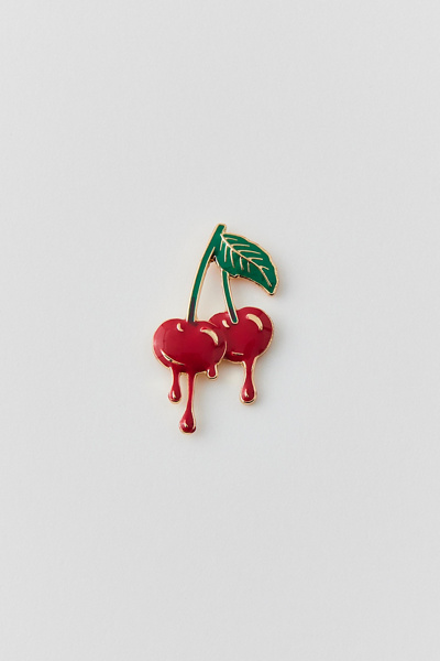 Dripping Cherry Enameled Pin | Urban Outfitters