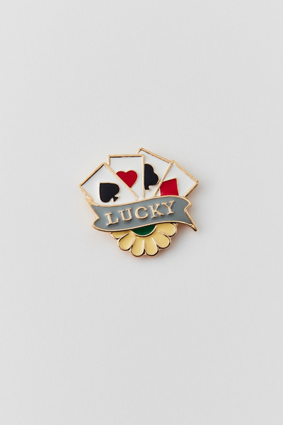 Lucky Cards Enameled Pin | Urban Outfitters Canada
