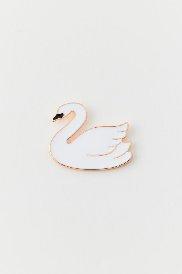 Swan Enameled Pin | Urban Outfitters