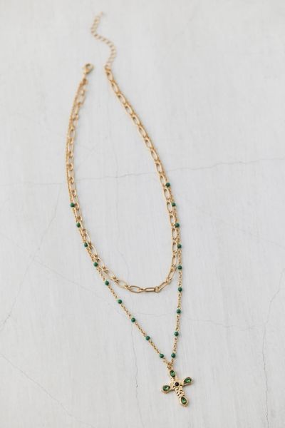 Eden Cross Layered Necklace | Urban Outfitters