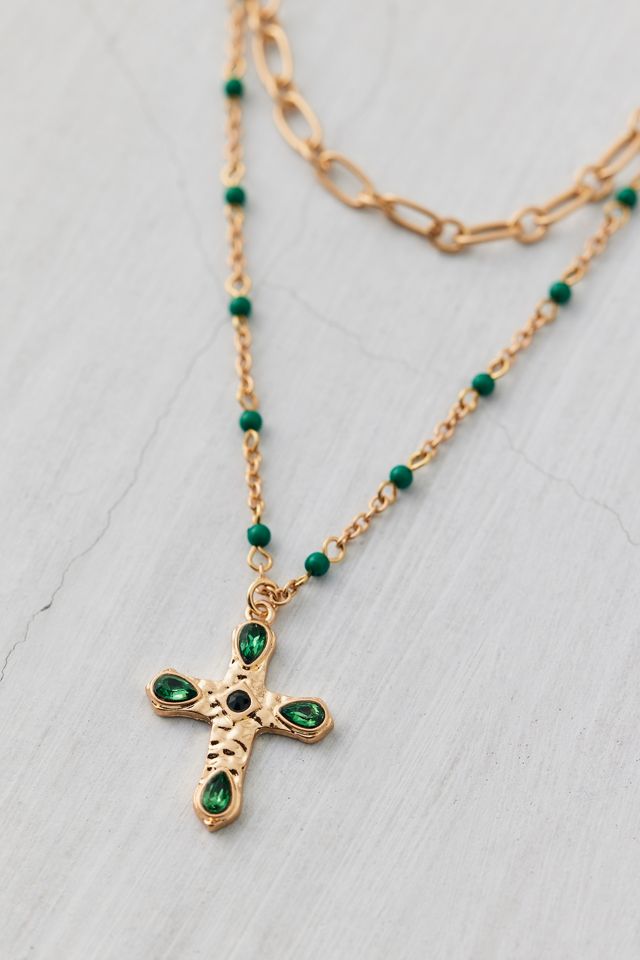 Eden Cross Layered Necklace | Urban Outfitters