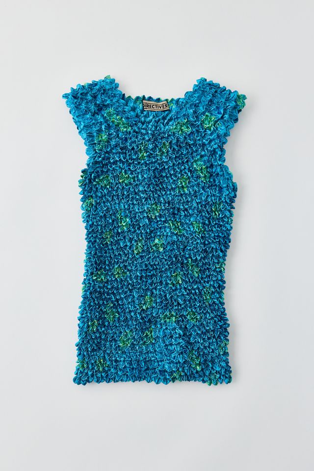 Vintage Popcorn Cap Sleeve Top | Urban Outfitters