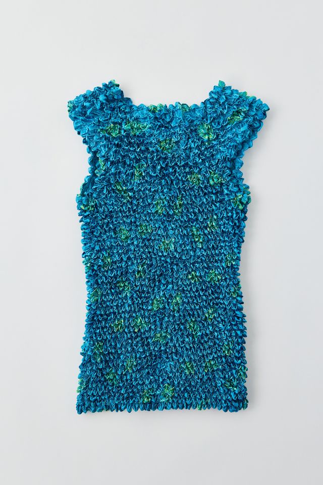 Vintage Popcorn Cap Sleeve Top | Urban Outfitters