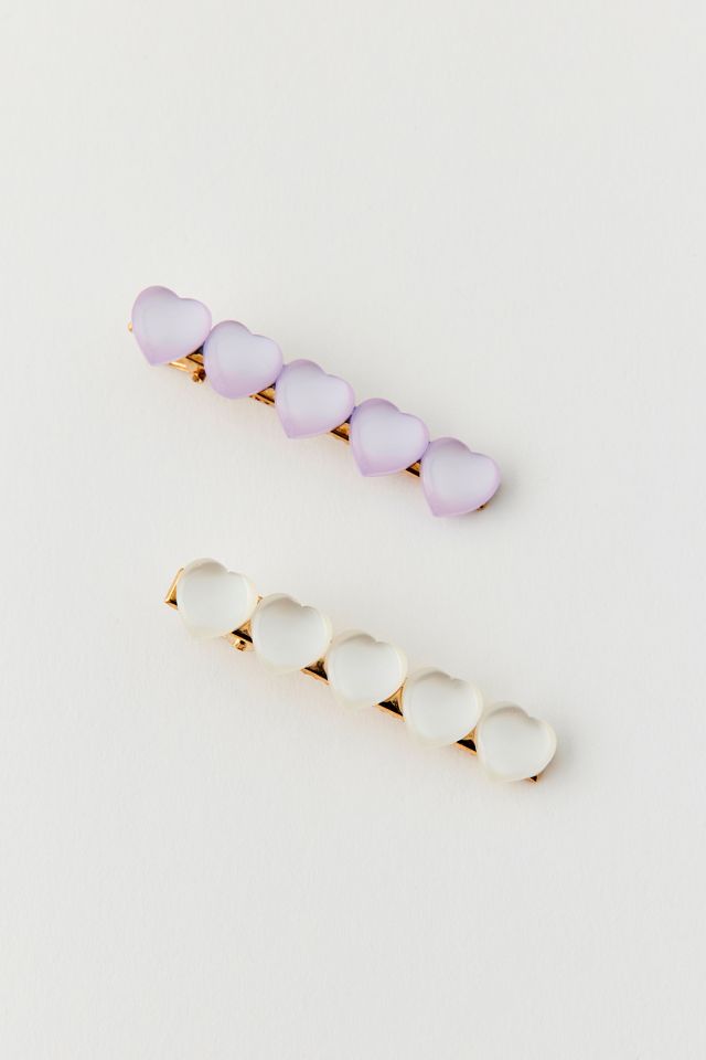 Bubble Hearts Hair Clip Set | Urban Outfitters