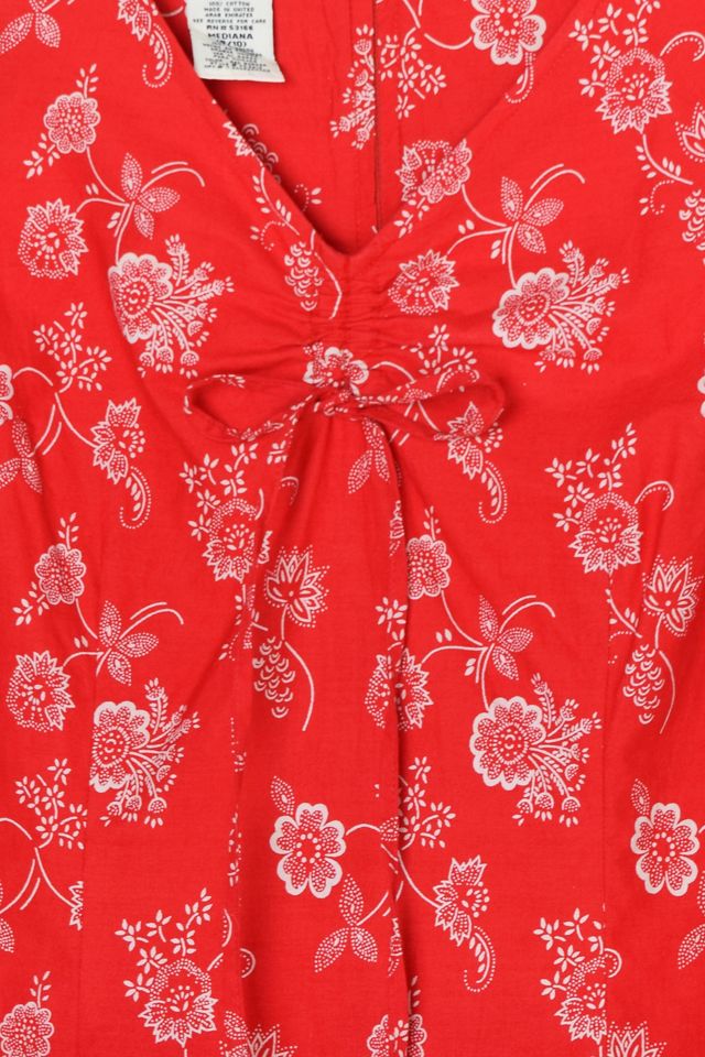 Vintage Y2k Red Printed Mini Dress | Urban Outfitters