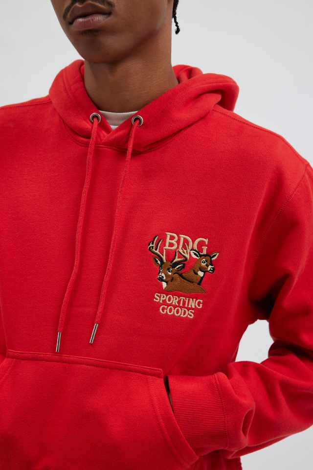 Bdg Bonfire Embroidered Graphic Cropped Hoodie Sweatshirt Urban