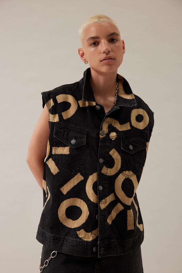 Inperfect Denim X ReMADE By UO Bleach Dye Pattern Vest | Urban Outfitters