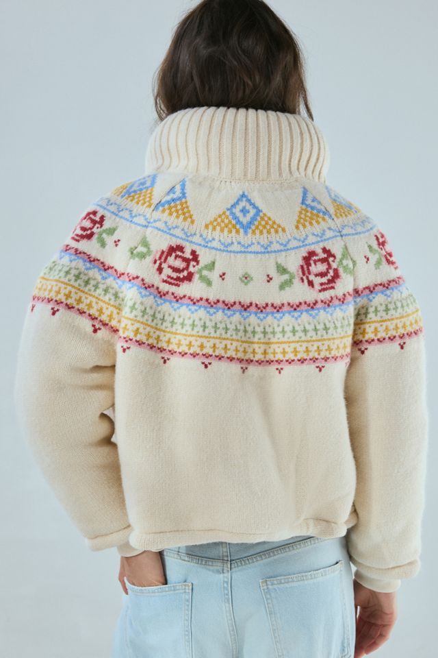 BLANKNYC Fairisle Piled Fleece Jacket | Urban Outfitters