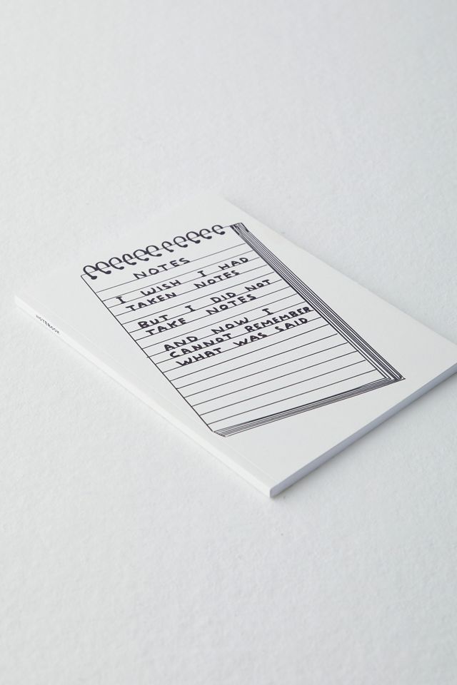 Brainbox Candy X David Shrigley Wish I'd Taken Notes Notebook | Urban ...