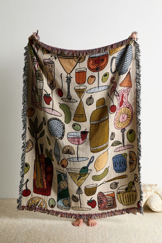 Calhoun & Co. UO Exclusive Cocktail Tapestry Throw Blanket | Urban ...