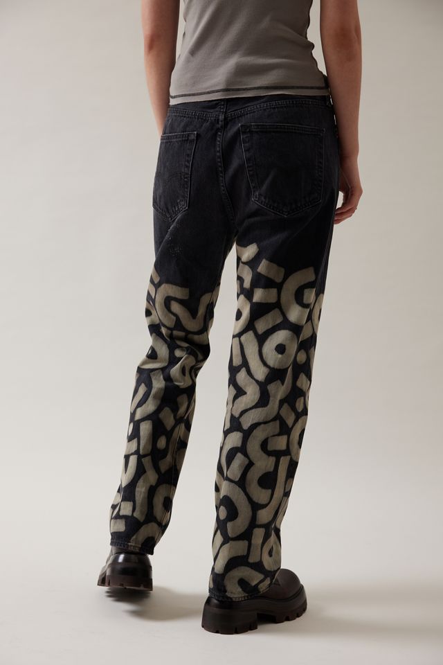 Inperfect Denim X Urban Renewal Bleach Dye Pattern Leg Jean | Urban ...